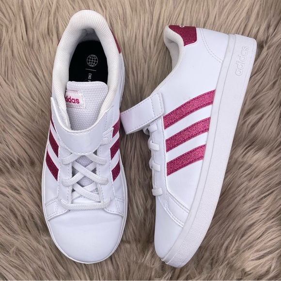 adidas | Shoes | Adidas Grand Court Girl Stayput Sneakers Size 2 2 ...